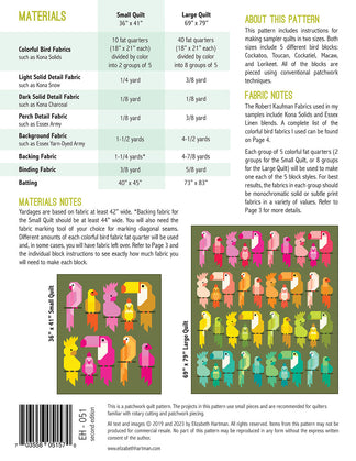 Pretty Birds | Quilt Pattern | Buy PDF | Elizabeth Hartman